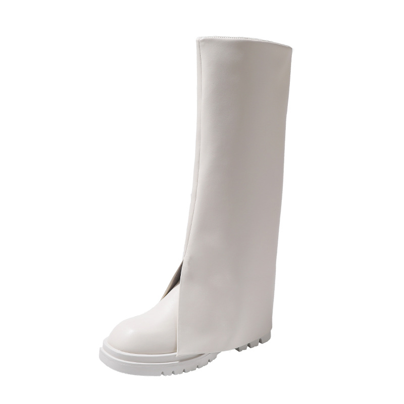 Cowhide Fashion Street Fried Boots